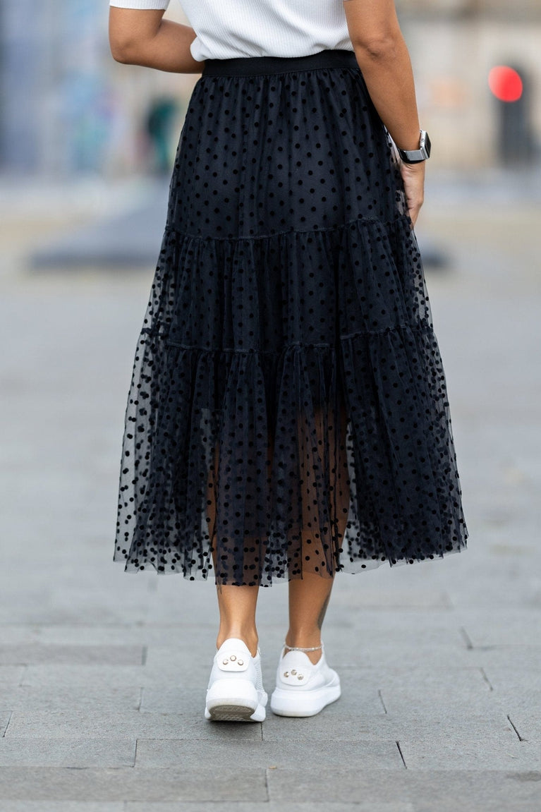 Fusta dama elaganta tull buline Leila - fusta casual - Natalee