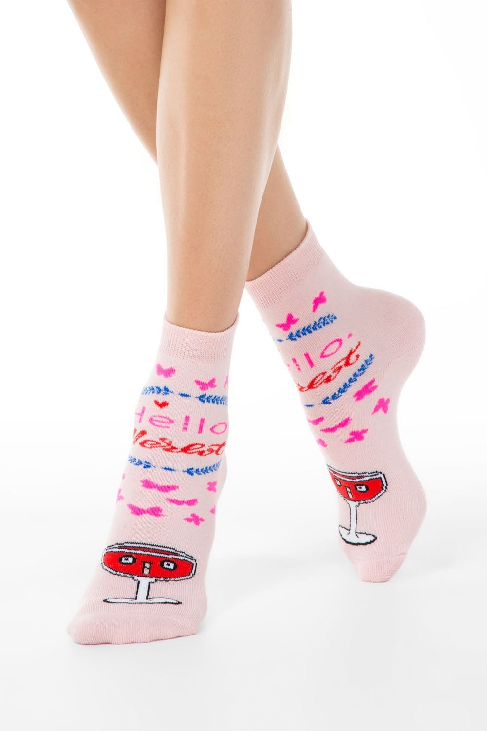 Șosete flaușate damă cu model - Esli Home Line 337 – Natalee